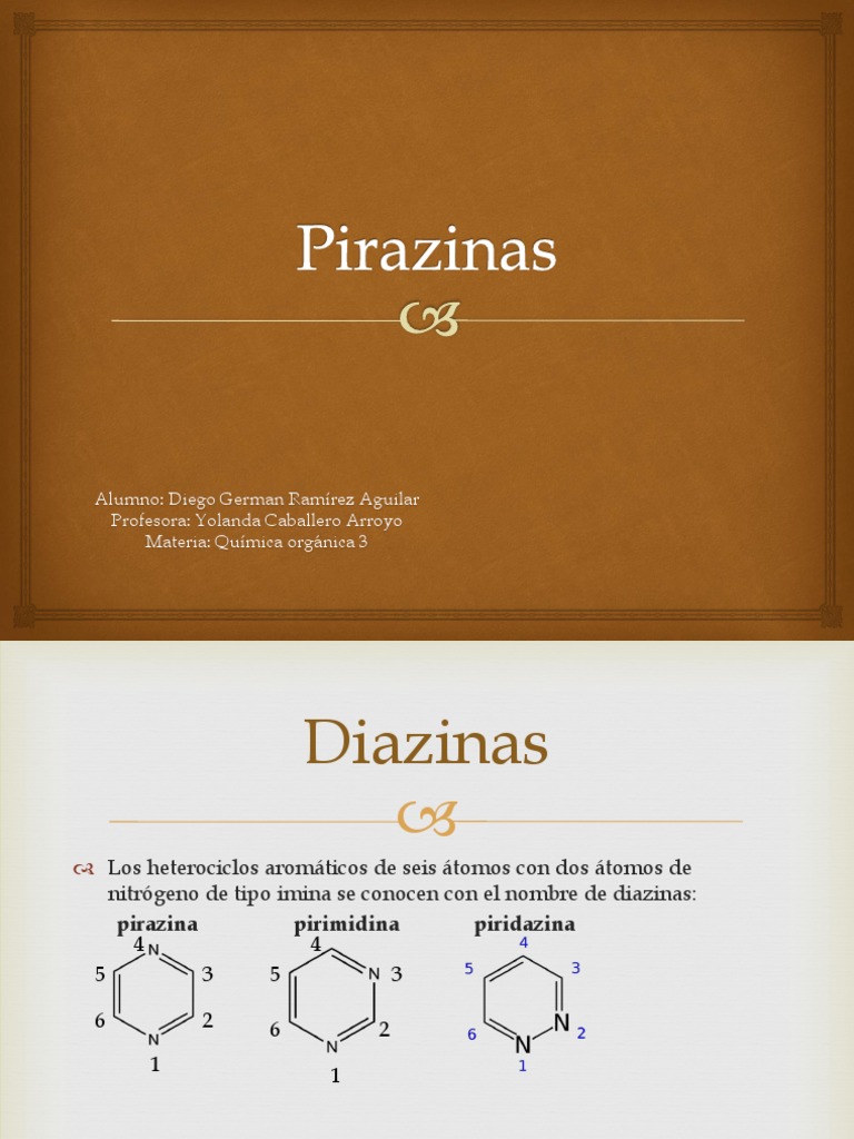 Pirazinas | PDF | Química Orgánica | Química