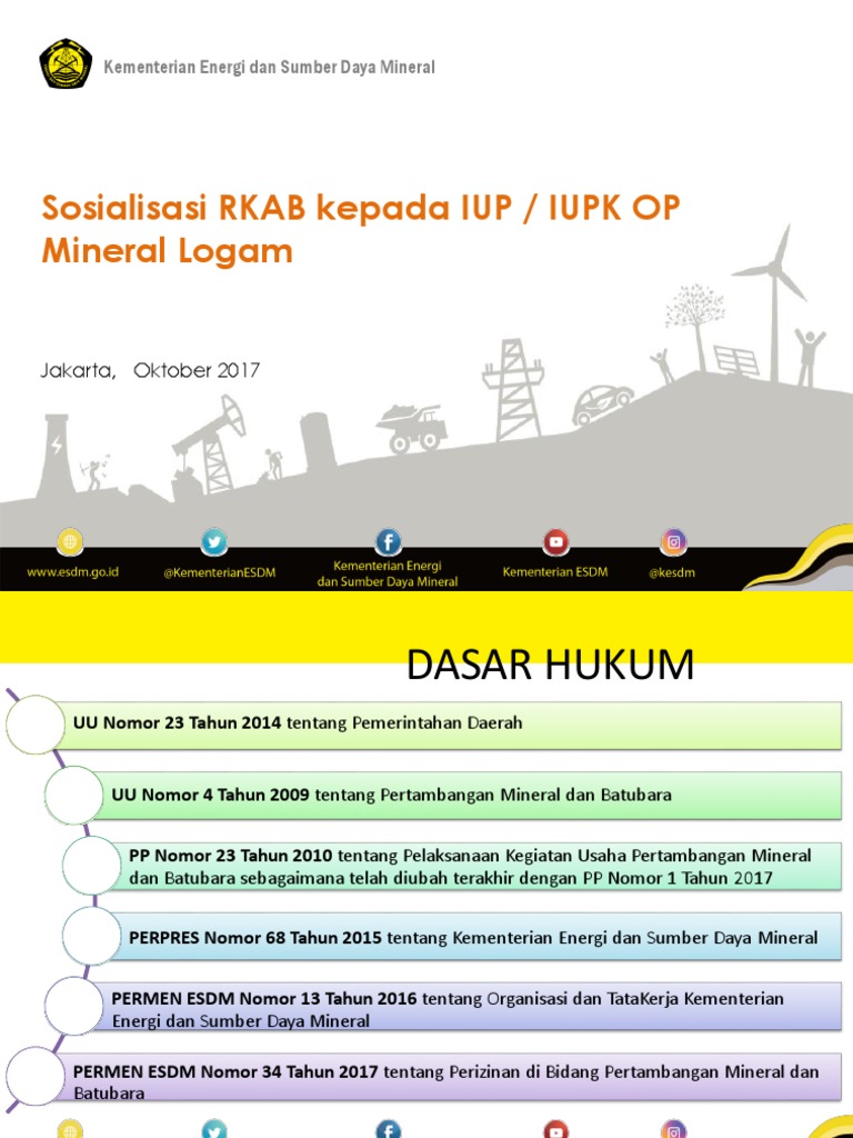 Sosialisasi RKAB untuk IUP Mineral Logam | PDF