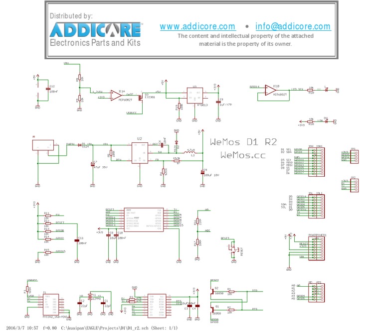Wemos d1 r2 Schematic