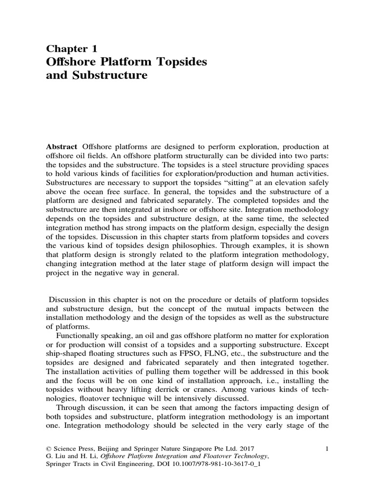 Offshore Platform Topside | PDF | Offshore Drilling | Transport