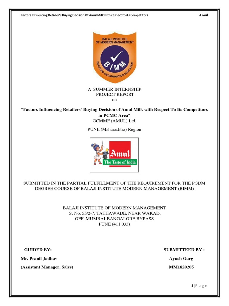 Amul Milk Case Study | PDF