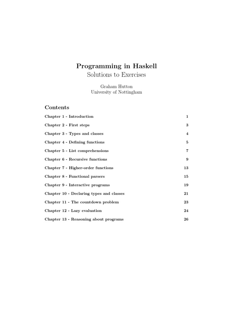 Haskell Solutions | PDF | Parsing | Formalism (Deductive)