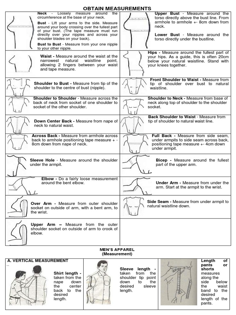 Garments | PDF | Waist | Arm