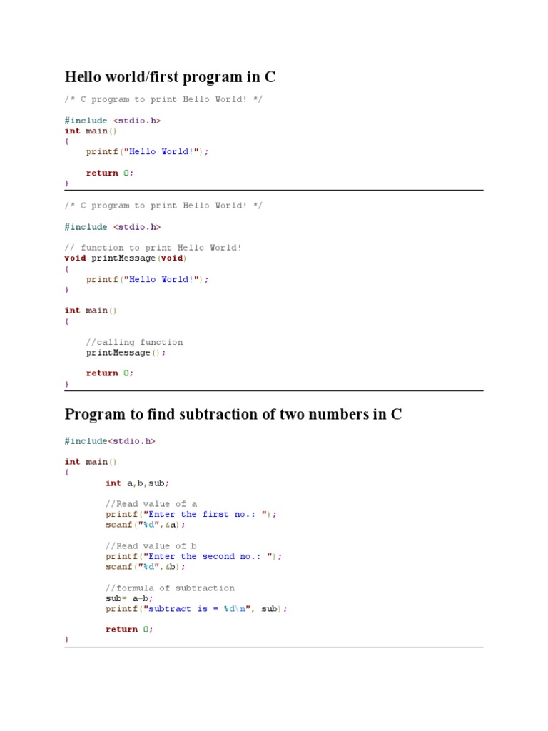 Introduction to C Programming: A Collection of Beginner C Programs ...