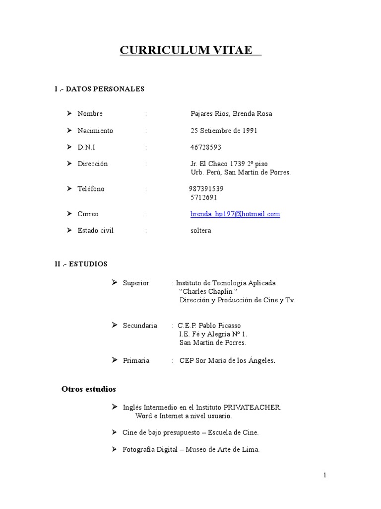 CV Brenda | PDF