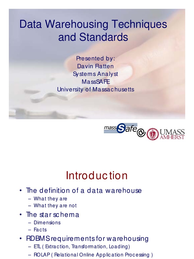 Data Warehousing Techniques and Standards | PDF Data Warehousing Techniques and Standards | PDF