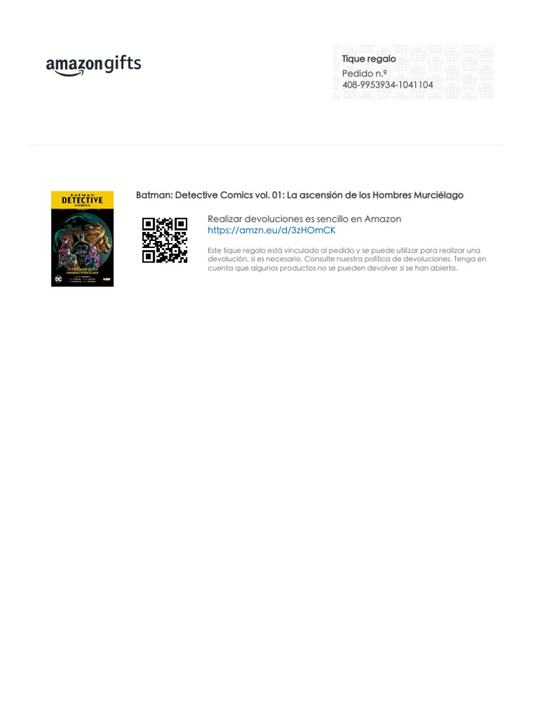 Amazon Gift Receipt PDF