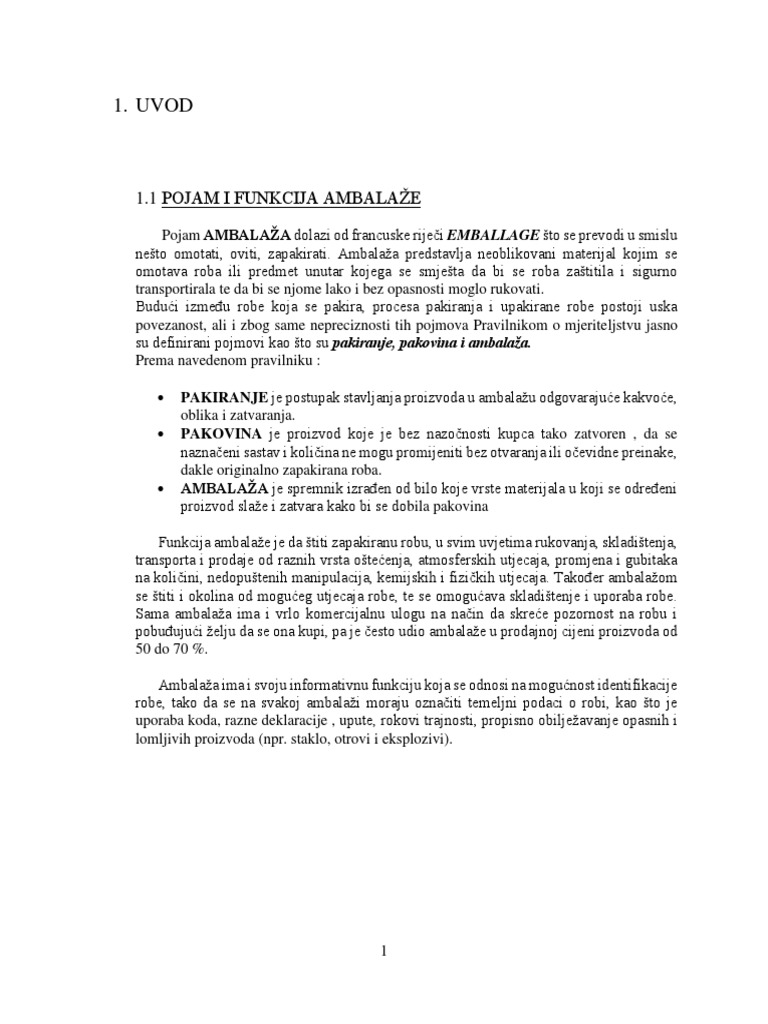 Seminar Poznavanje Robe | PDF