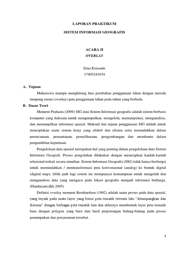 Analisis Overlay dalam SIG: Union & Intersect | PDF