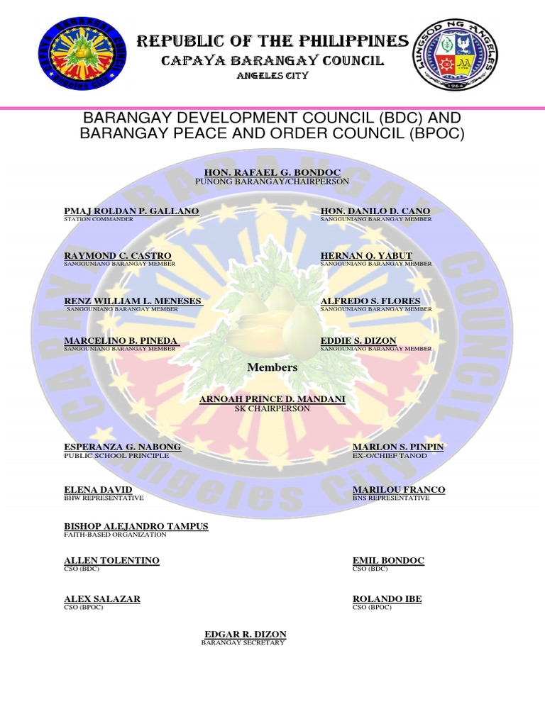 Barangay Development Council (BDC) | PDF
