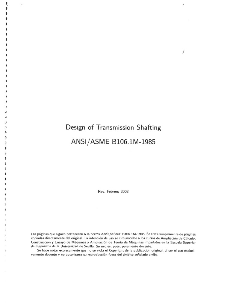 Ansi Asme B106.1M-1985 | PDF