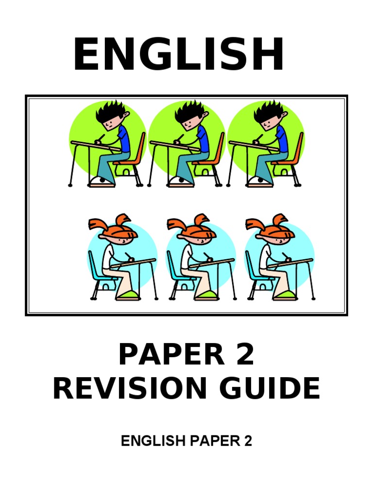 ENGLISH PAPER 2 Revison Booklet | PDF | Argument | Question
