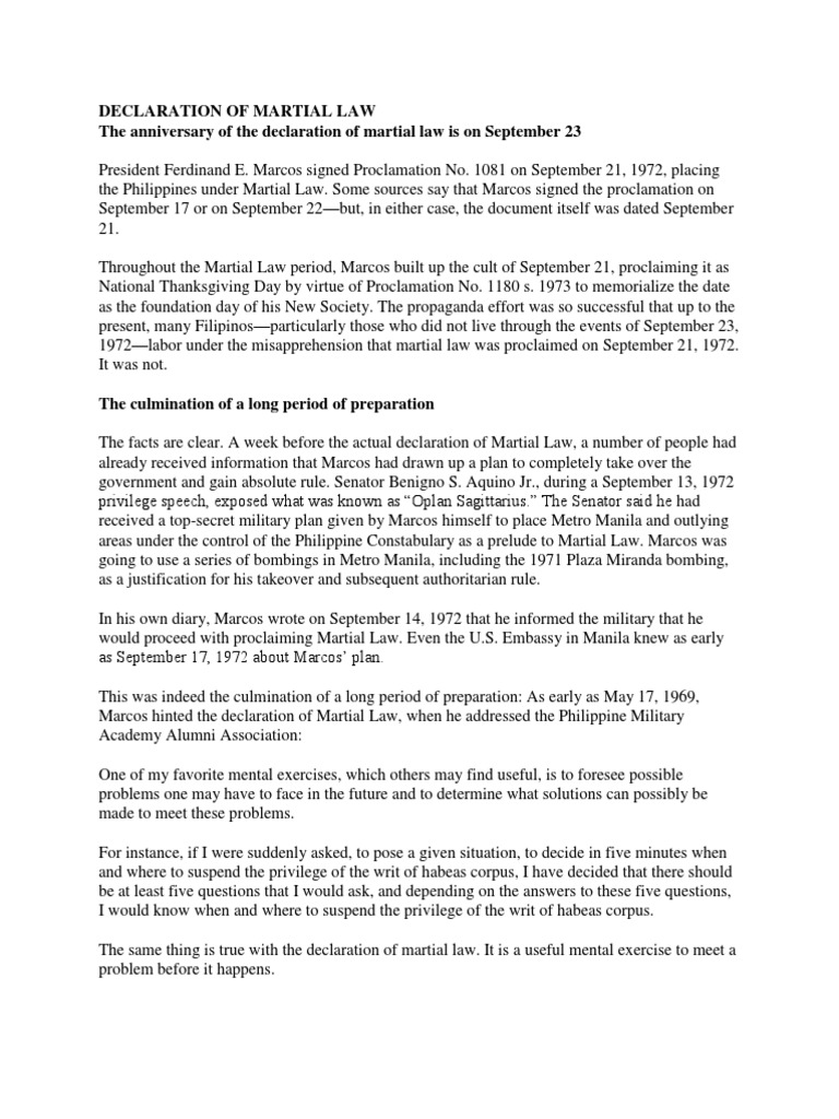 The Long Road to Martial Law: Ferdinand Marcos' Years of Planning and ...