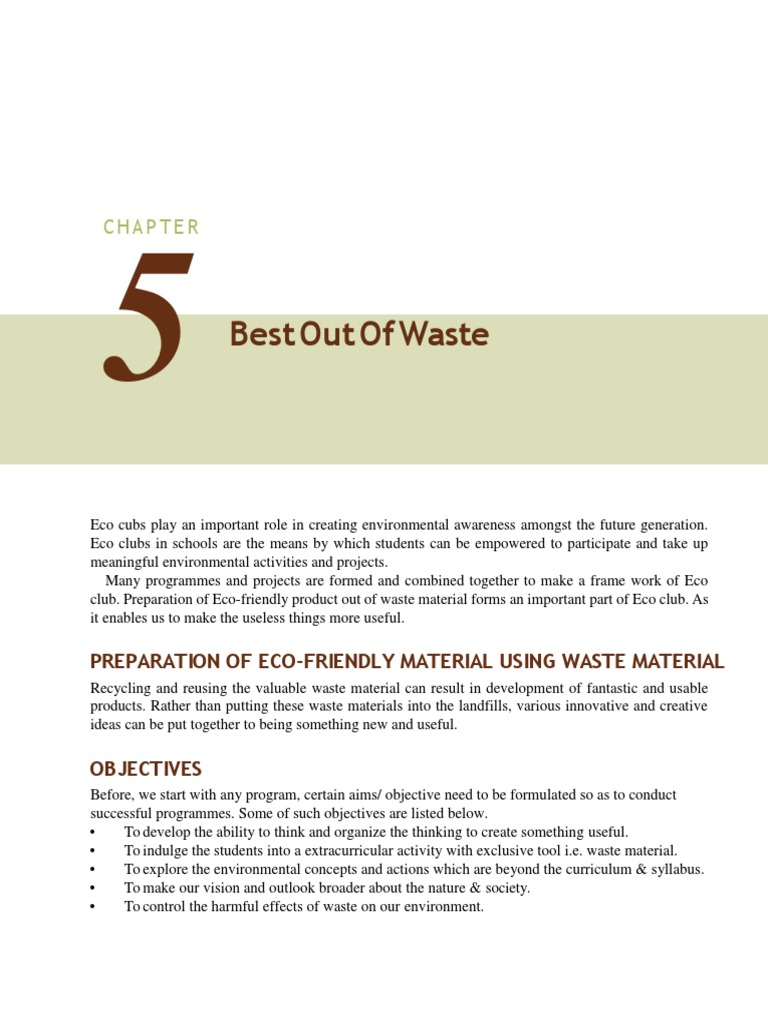 Best Out of Waste For Students | PDF | Home & Garden | Wellness