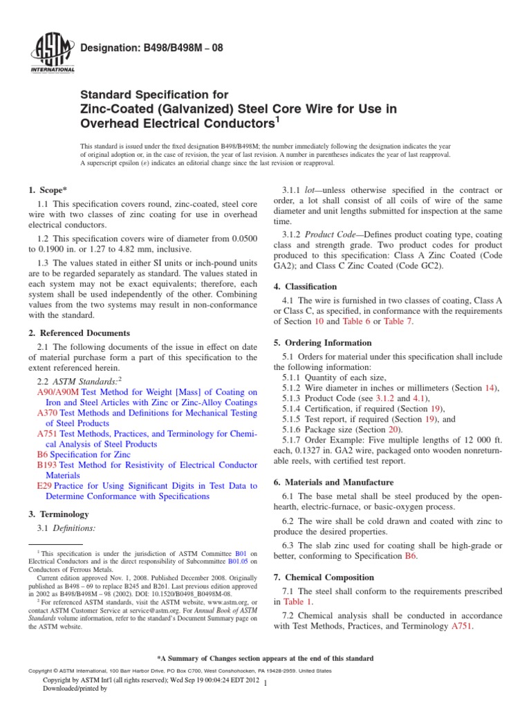 Astm B 498 | PDF
