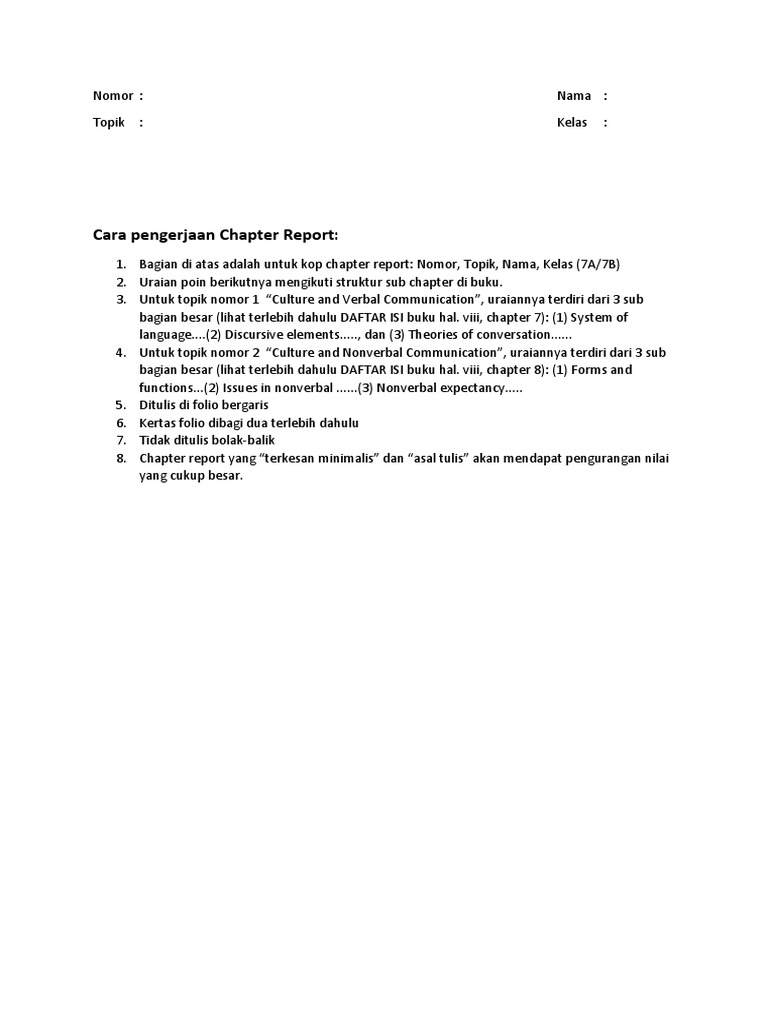 Panduan Pembuatan Chapter Report | PDF | Komputer | Fiksi Umum