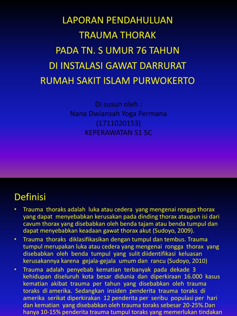 Soca Gadar Trauma Thorax | PDF | Pengembangan Diri | Kesehatan Holistik