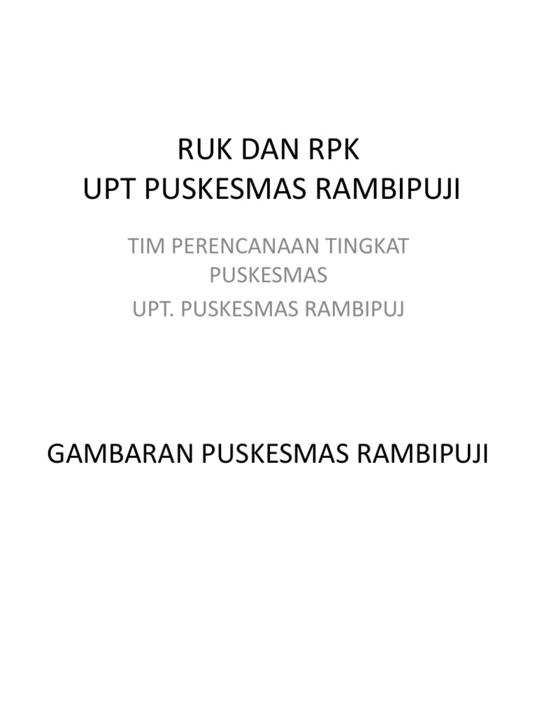 Ruk Dan RPK | PDF