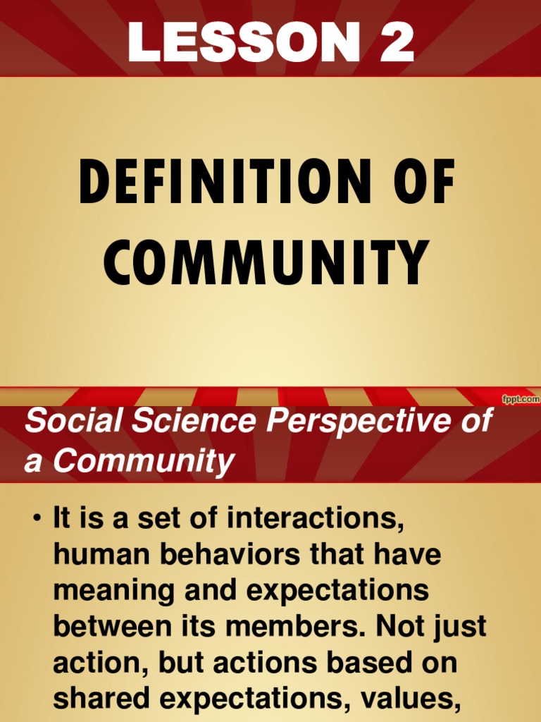 Definition of Community | PDF