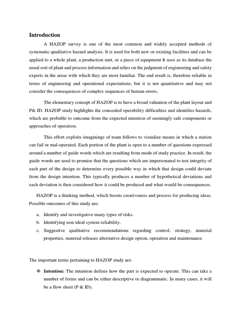 Hazop Study On Distillation Column | PDF