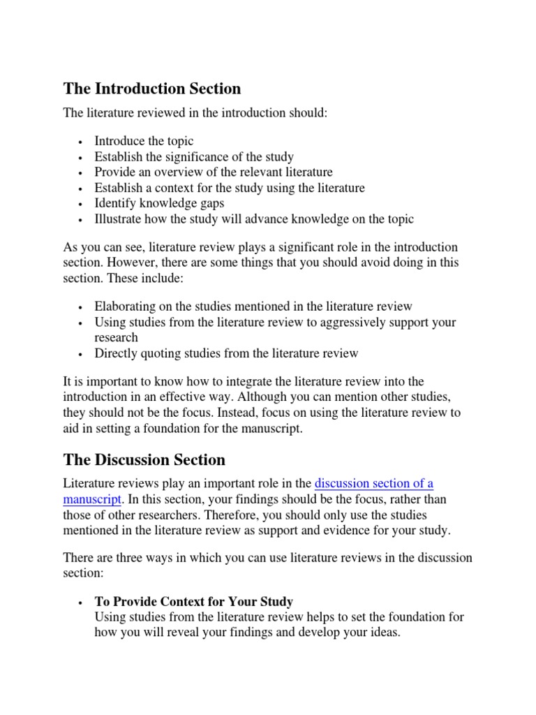 The Introduction Section | PDF