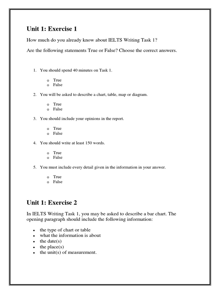 Unit 1 - Writing | PDF