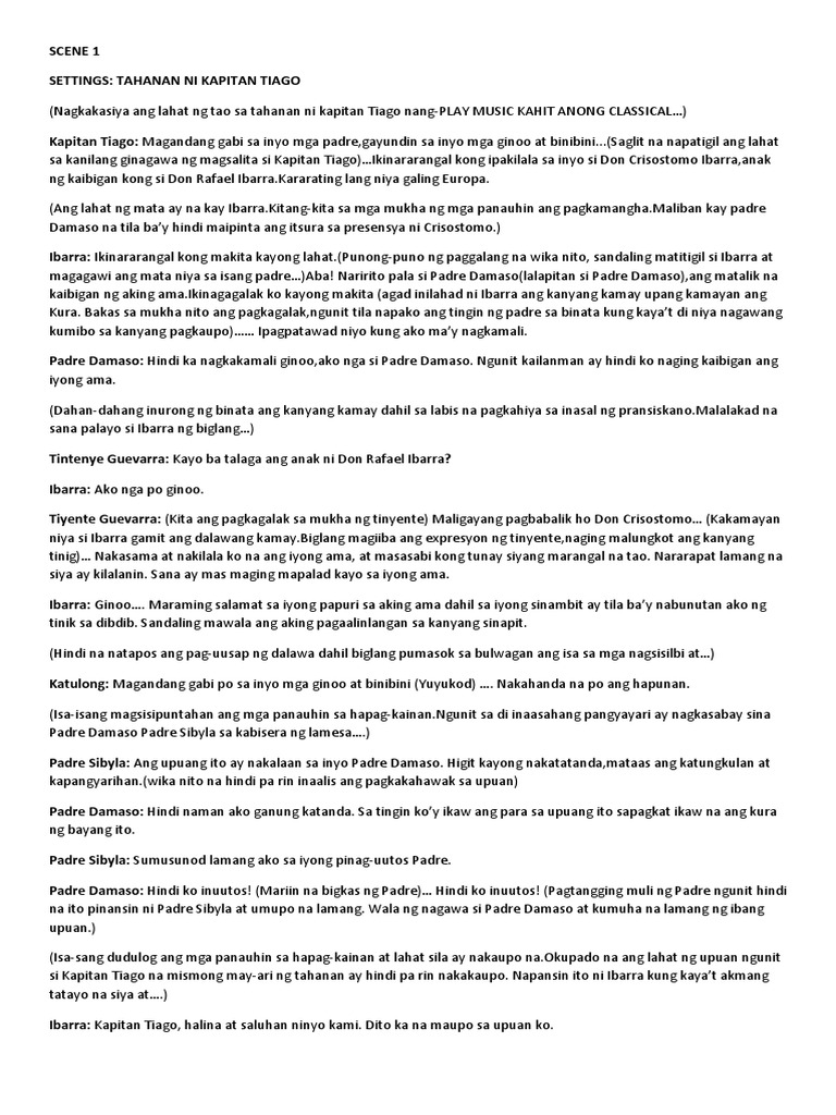 Noli Me Tangere Edited Script | PDF