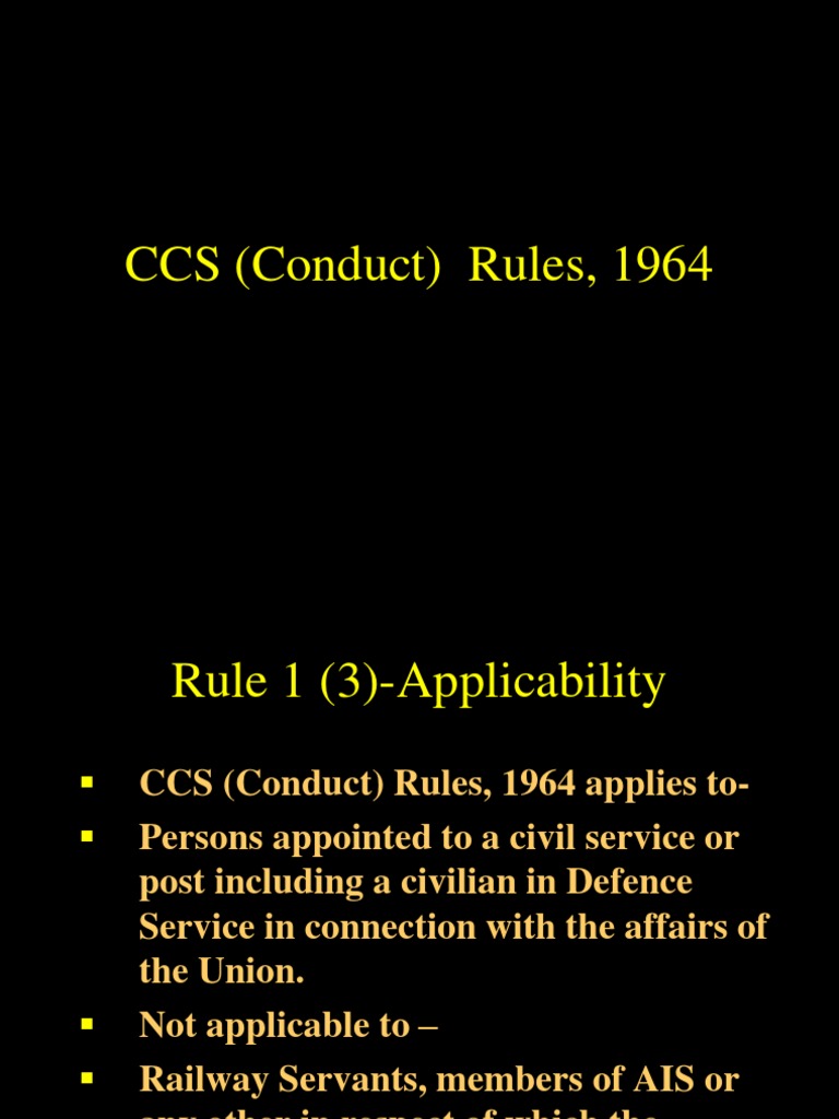 Conduct Rules | PDF