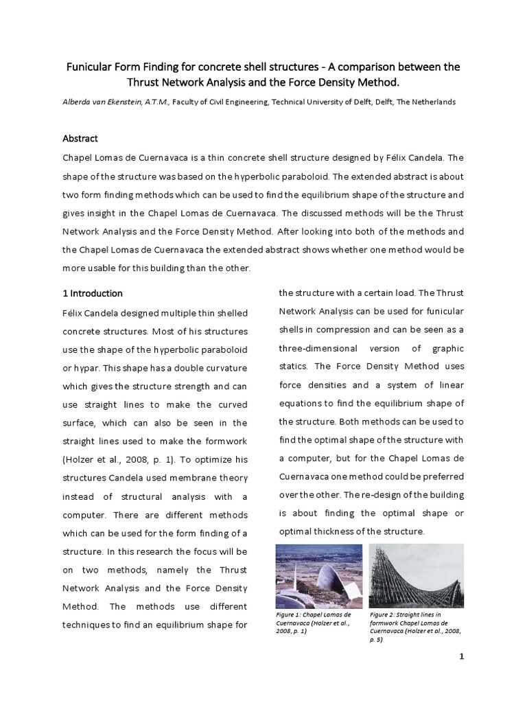 Thrust Network vs. Force Density Methods | PDF