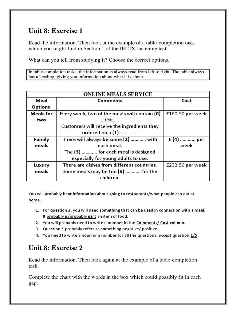 Unit 8 - Listening | PDF