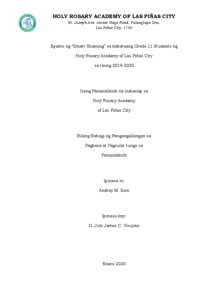 Research Sa FILIPINO | PDF