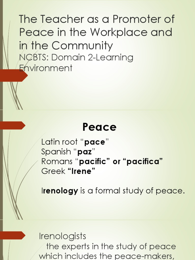 Peace | PDF | Politics