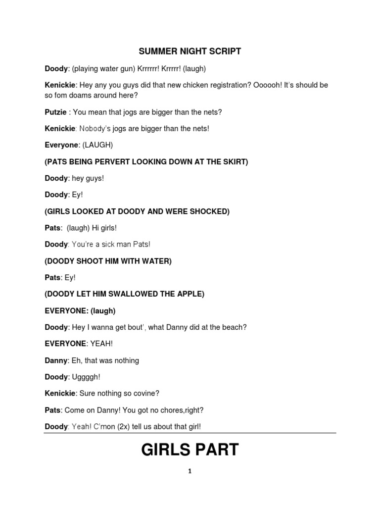 Summer Night Script | PDF