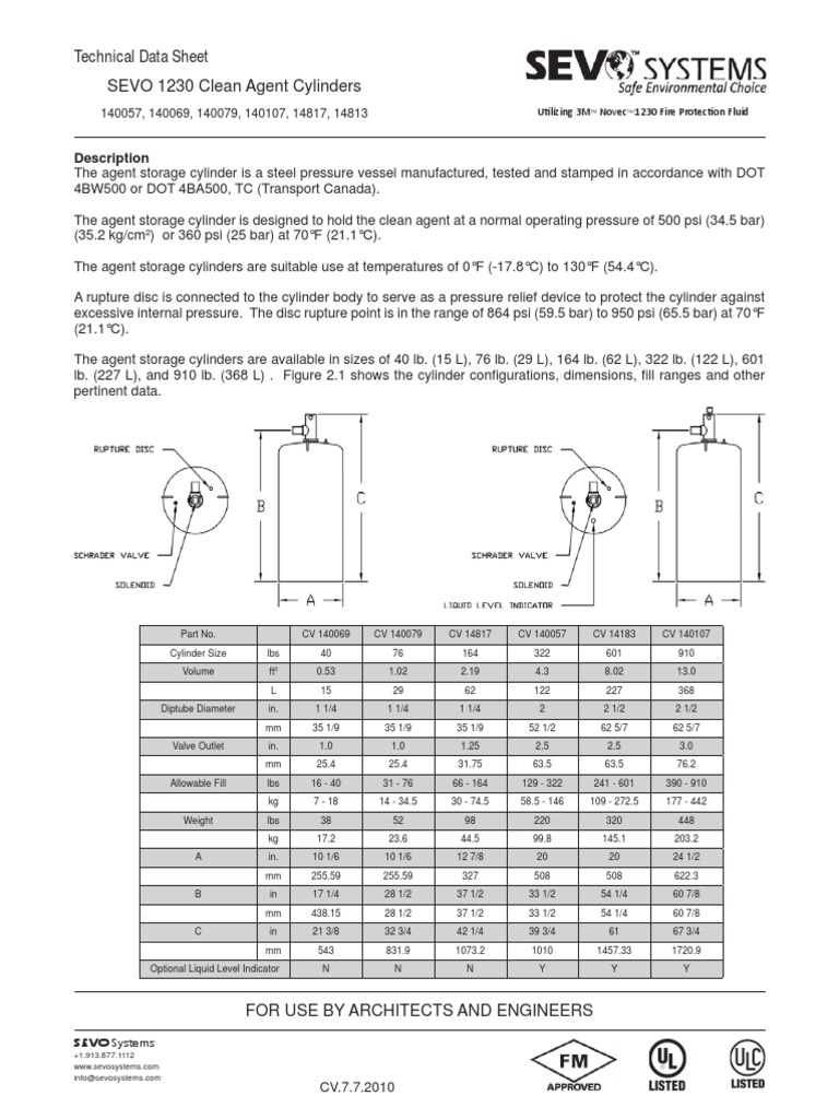 Sev Novec Cylinder | PDF