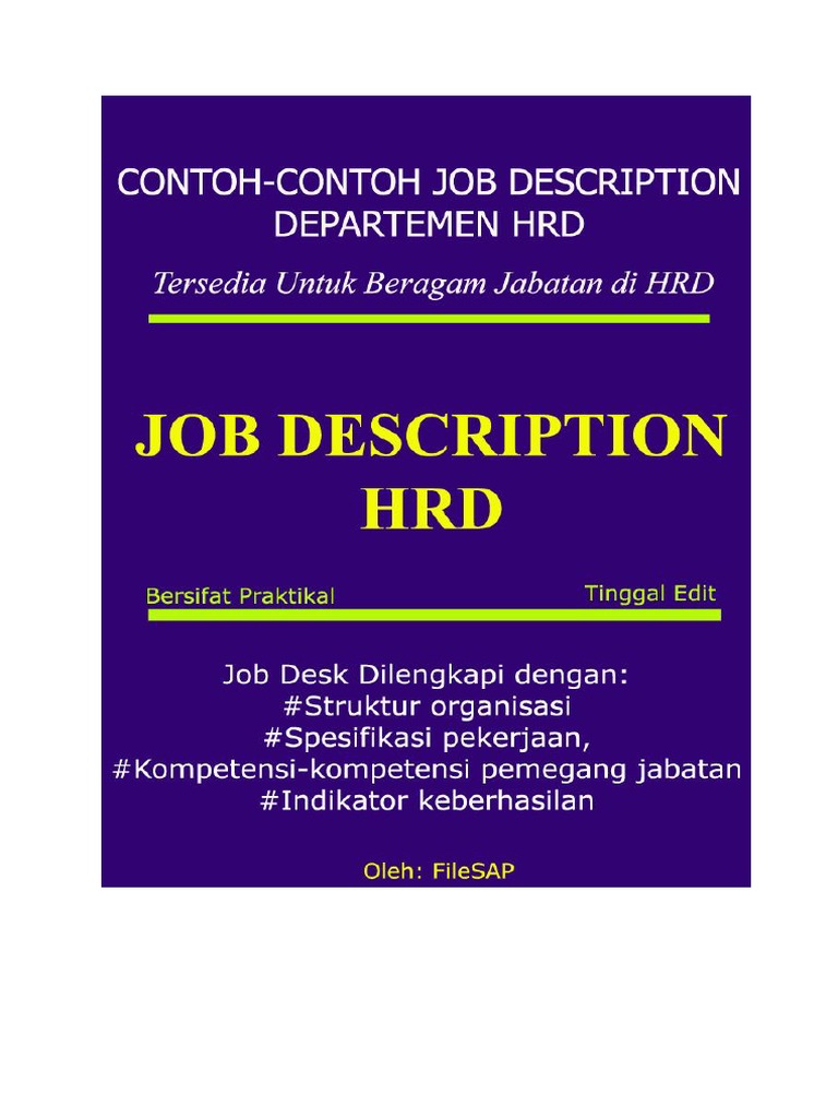 Contoh Job Desk HRD PDF | PDF