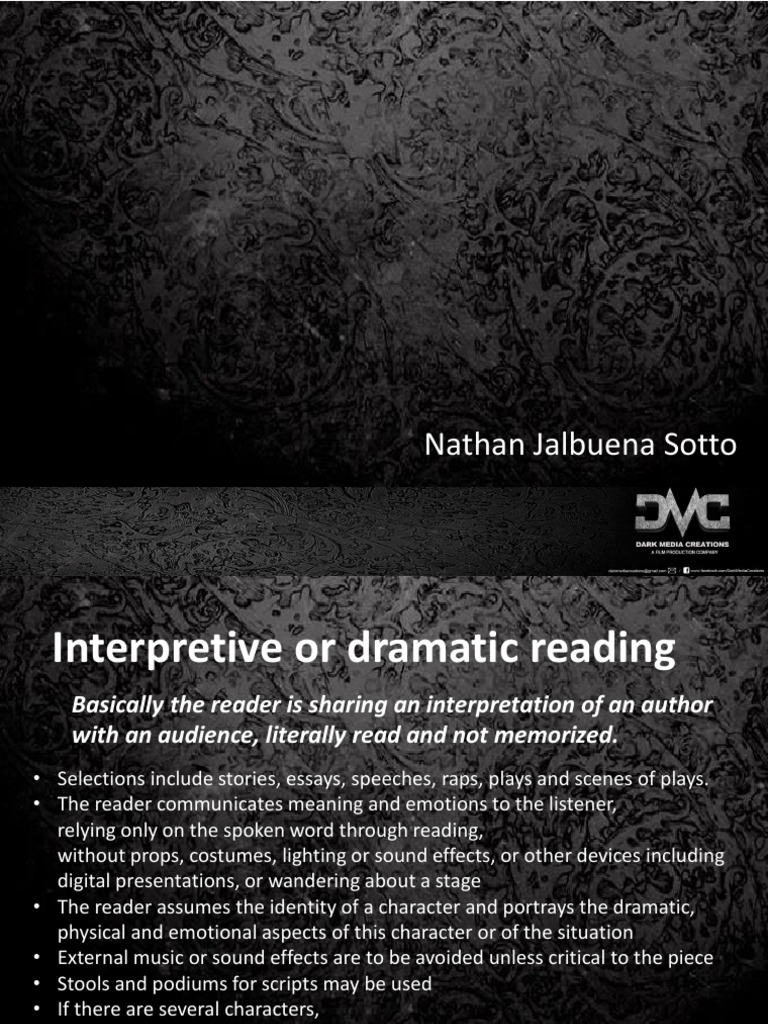 Interpretative Reading by Nathan Sotto | PDF | Language Arts ...