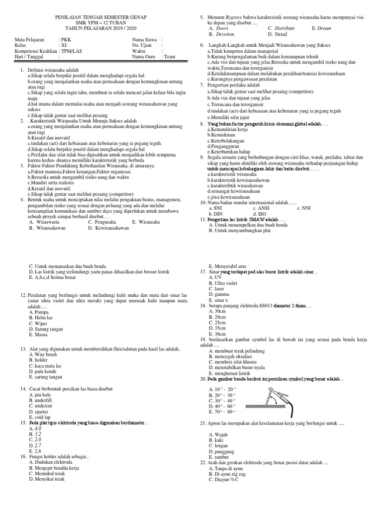 XI TPM&las PKK | PDF | Bisnis