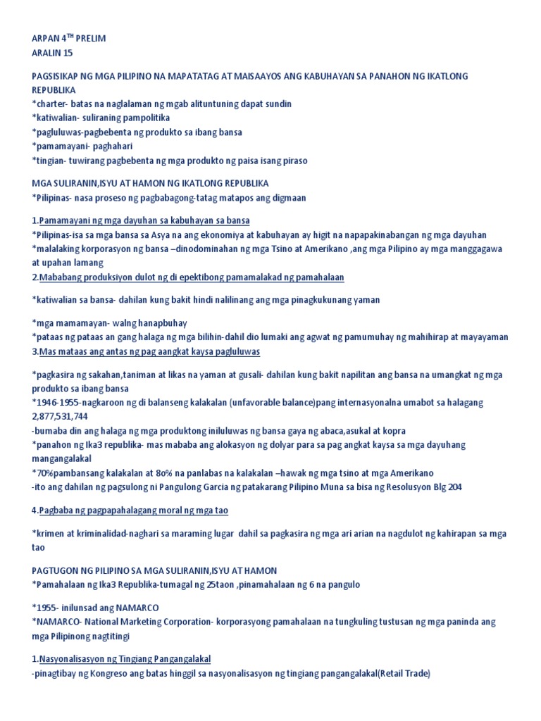 Arpan 4TH Prelim | PDF