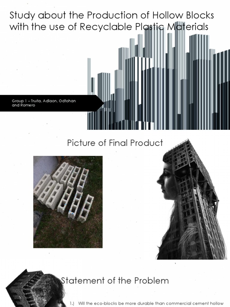 Eco-friendly Building Blocks from Plastic Waste | PDF