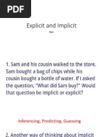 Activity For Explicit and Implicit | PDF