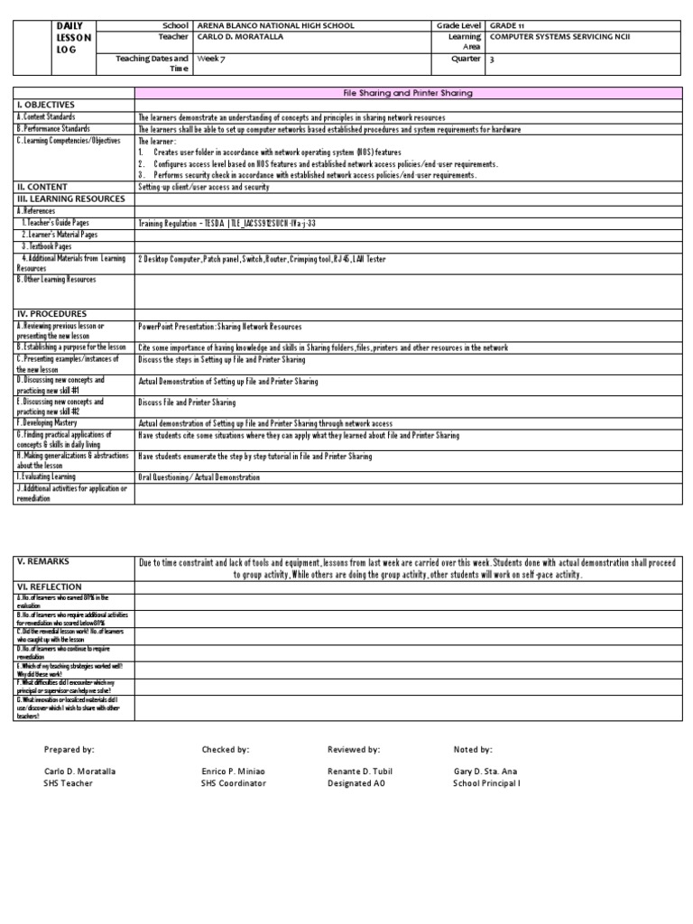 COC2 Week 8 File Sharing and Printer Sharing | PDF | Career & Growth | Art
