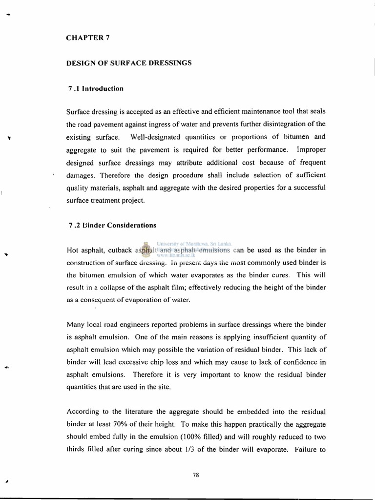 Design of Surface Dressing PDF | PDF