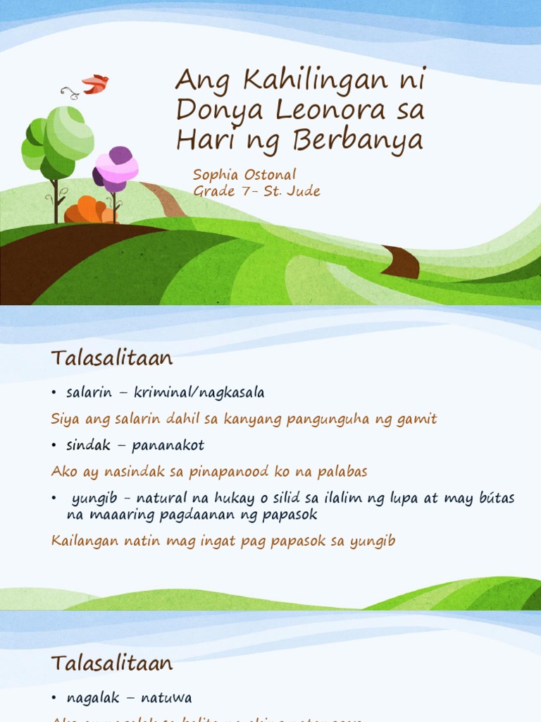 Ang Kahilingan Ni Donya Leonora Sa Hari NG Berbanya | PDF
