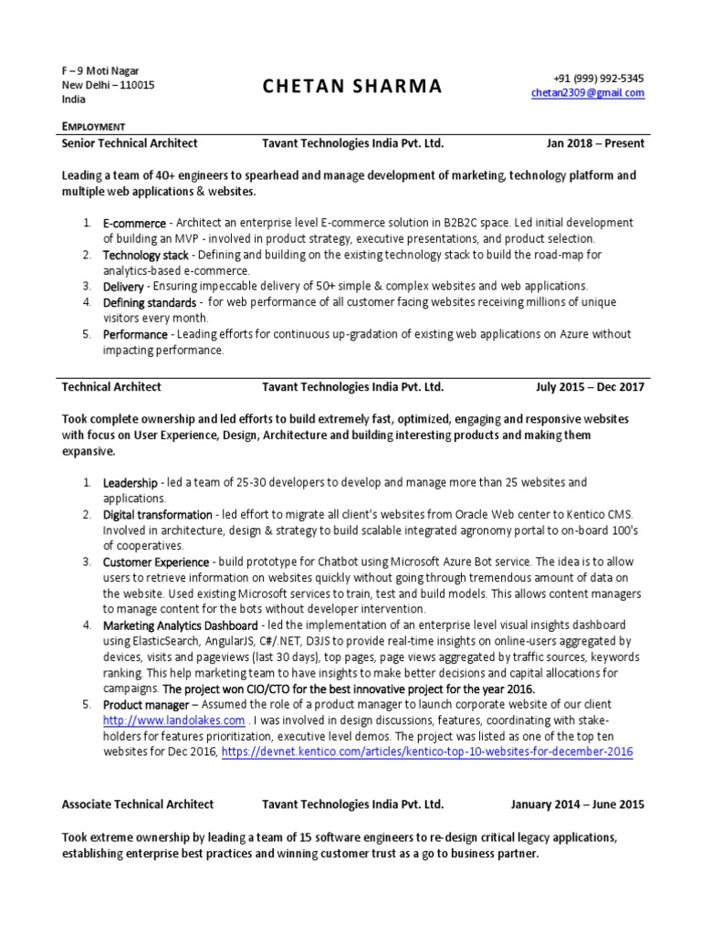 Chetan Sharma Resume | PDF