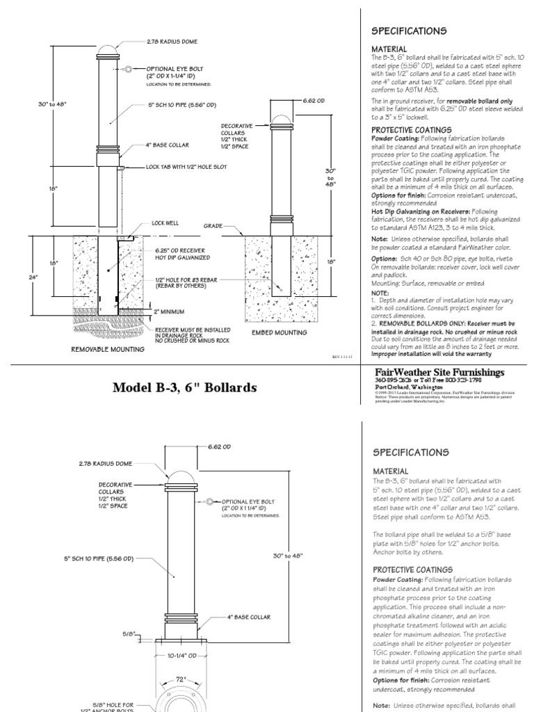 Bollard B-3-6 Series | PDF