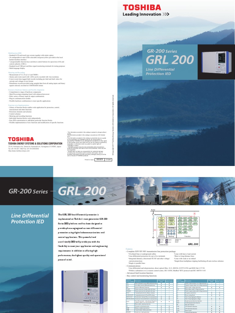GRL 200 Line Differential Protection | PDF