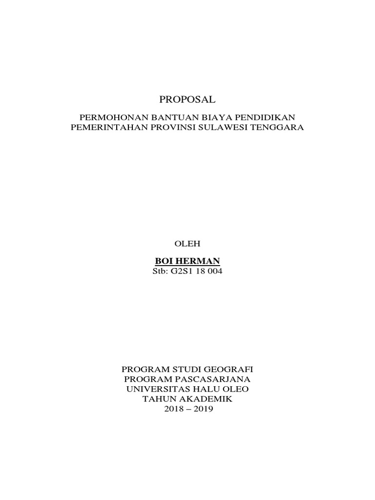 Proposal Beasiswa | PDF