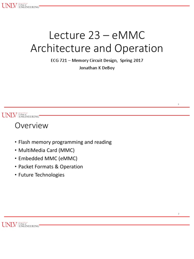eMMC Architecture and Operation | PDF | Computers