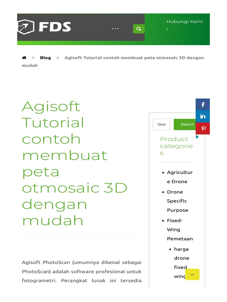 Agisoft Tutorial Contoh Membuat Peta Otmosaic 3D Dengan Mudah | PDF