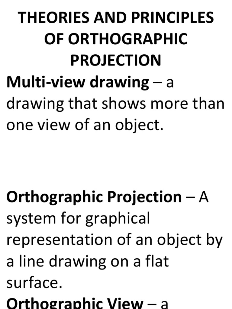 Theories and Principles of Orthographic Projection | PDF